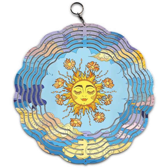 Design | Colorful Art Sun And Clouds Wind Spinner | Poshmark